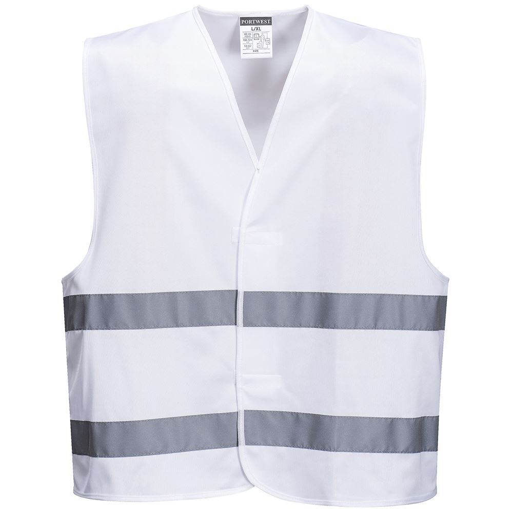 Portwest F474 White Hi Vis Vest | Safetec Direct