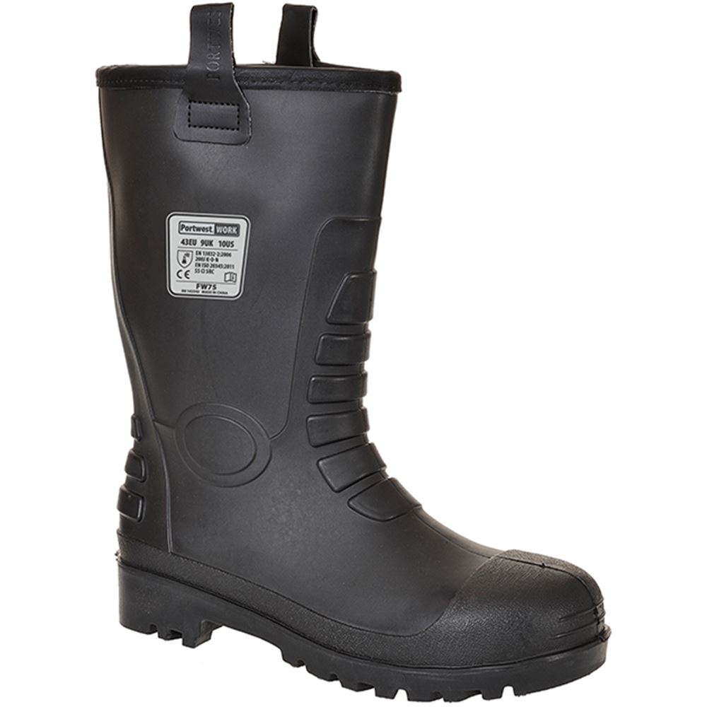 Portwest FW75 Black Steelite Neptune Rigger Boot S5 Cl | Safetec