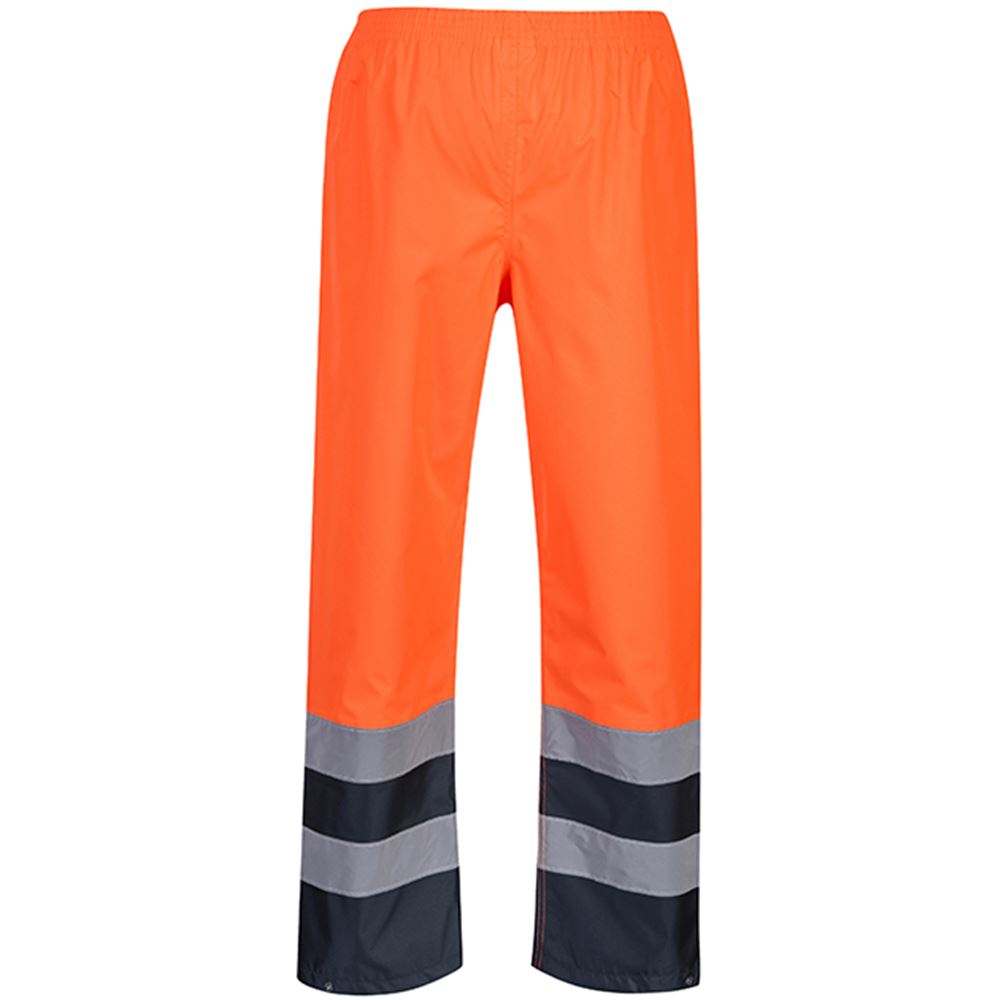 Portwest S486 Orange/Navy Two Tone Hi Vis Waterproof Trousers